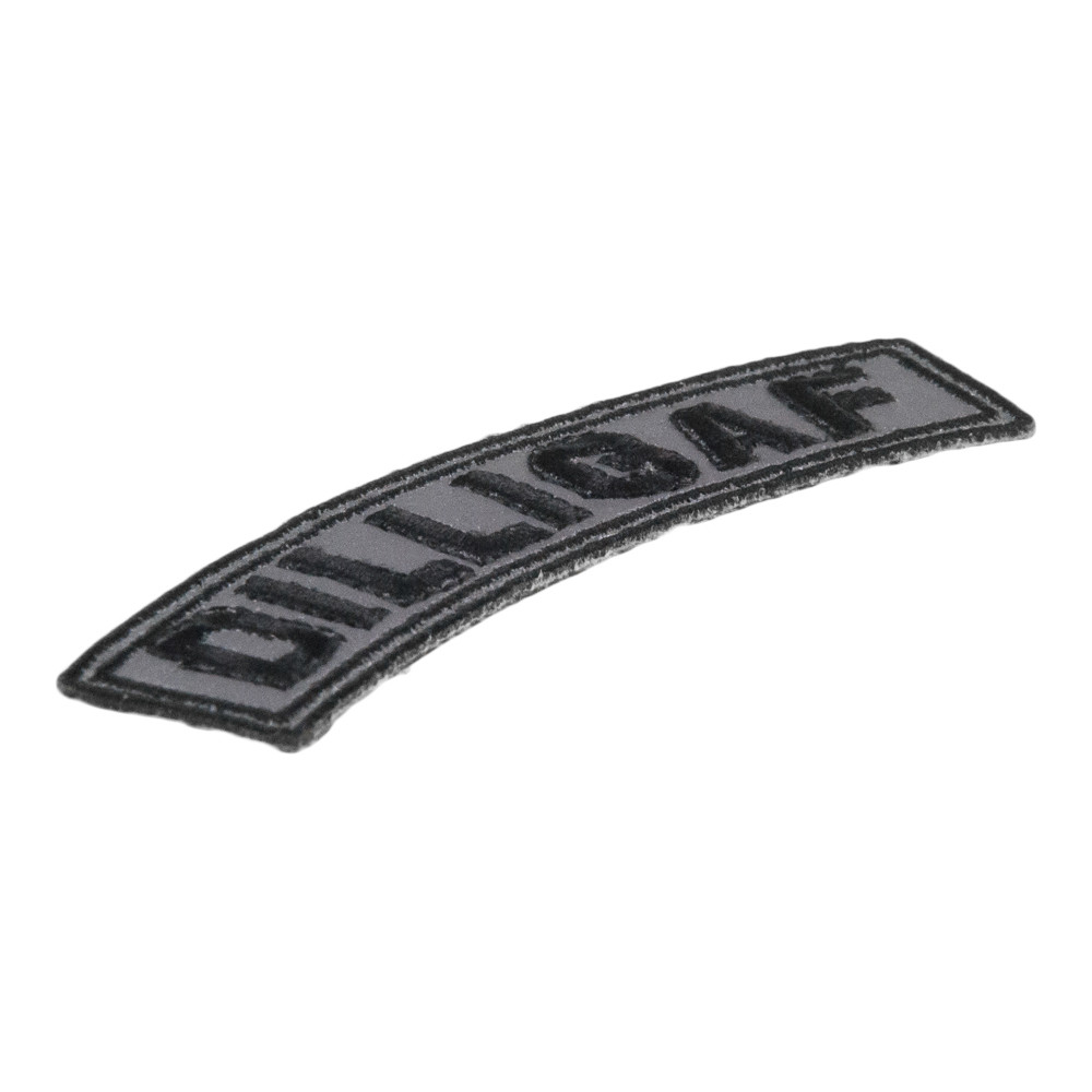 DILLIGAF Reflective Top Rocker Patch, Biker Rocker Patches | eBay