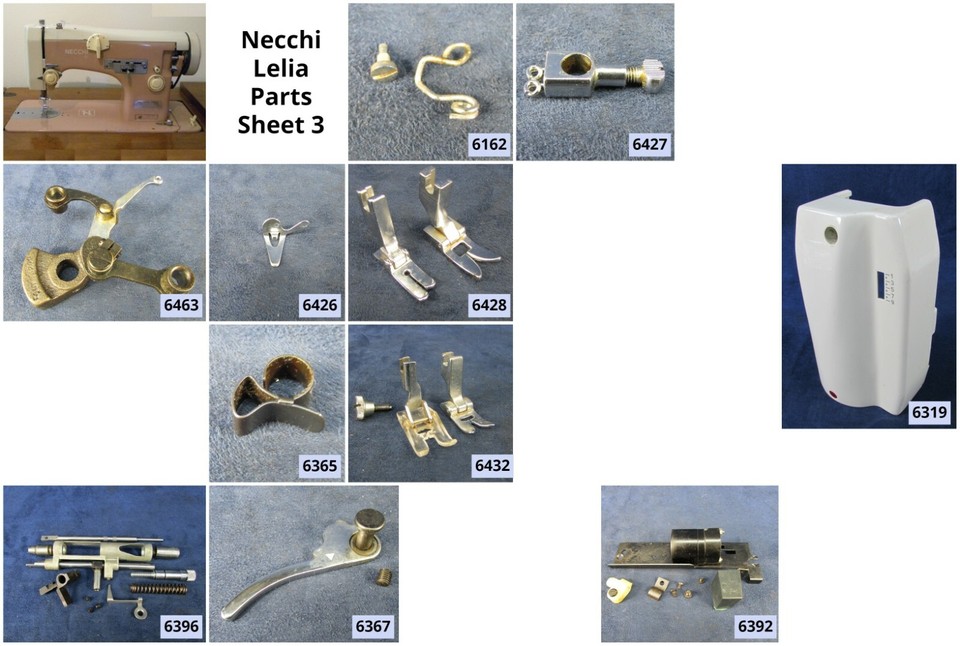 Necchi Lelia Sewing Machine 515 & 513 - Choose Your Parts! Free Ship ...