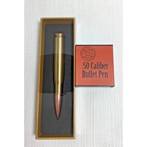 NIB Brass Big Shot .50 Caliber Bullet Pen Writing Instrument | eBay