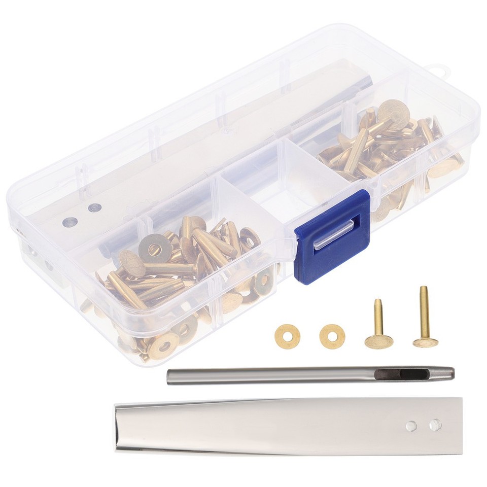 2 Sets Rivet Rivets Fasteners Portable Snap Punching Tool Metal Screw ...