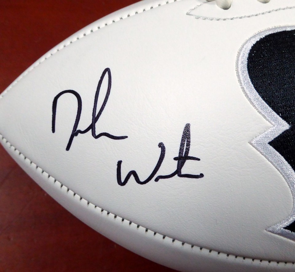Deshaun Watson Autographed Signed Houston Texans White Logo Football ...