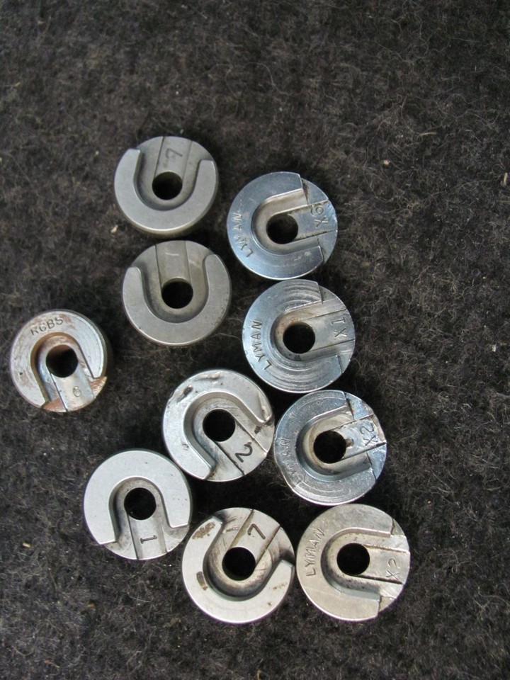 9 Lyman Reloaders Shell Holders- & One RCBS See Pictures For Numbers ...