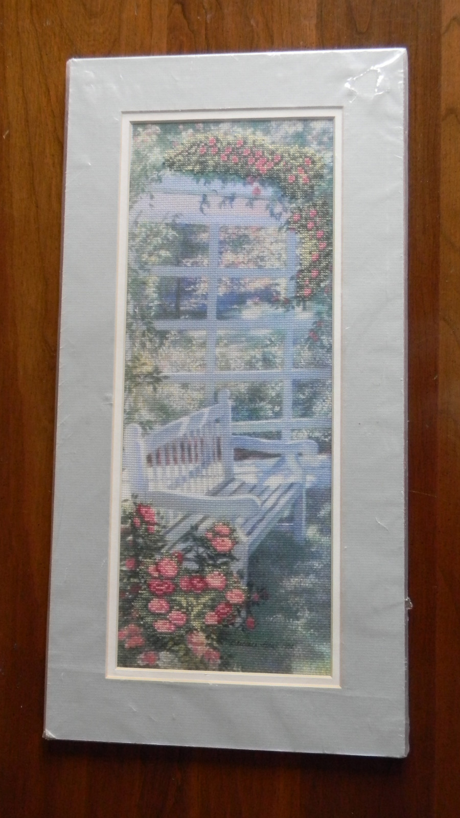 Completed ColorArt Cross Stitch Barbara Hails ROSE GARDEN Flowers 10x20 ...