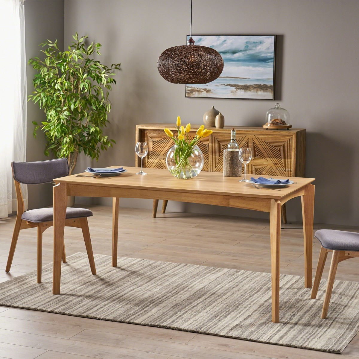 Rolling Snack Table Stand Set Of 6 Brown Walnut Snack Tables With ...