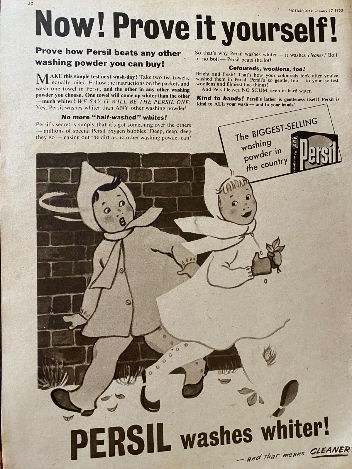 Persil Laundry Detergent, Full Page Vintage Print Ad | eBay