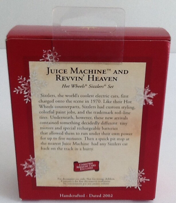 Hallmark Keepsake Ornament Hot Wheels Juice Machine And Revvin Heaven ...