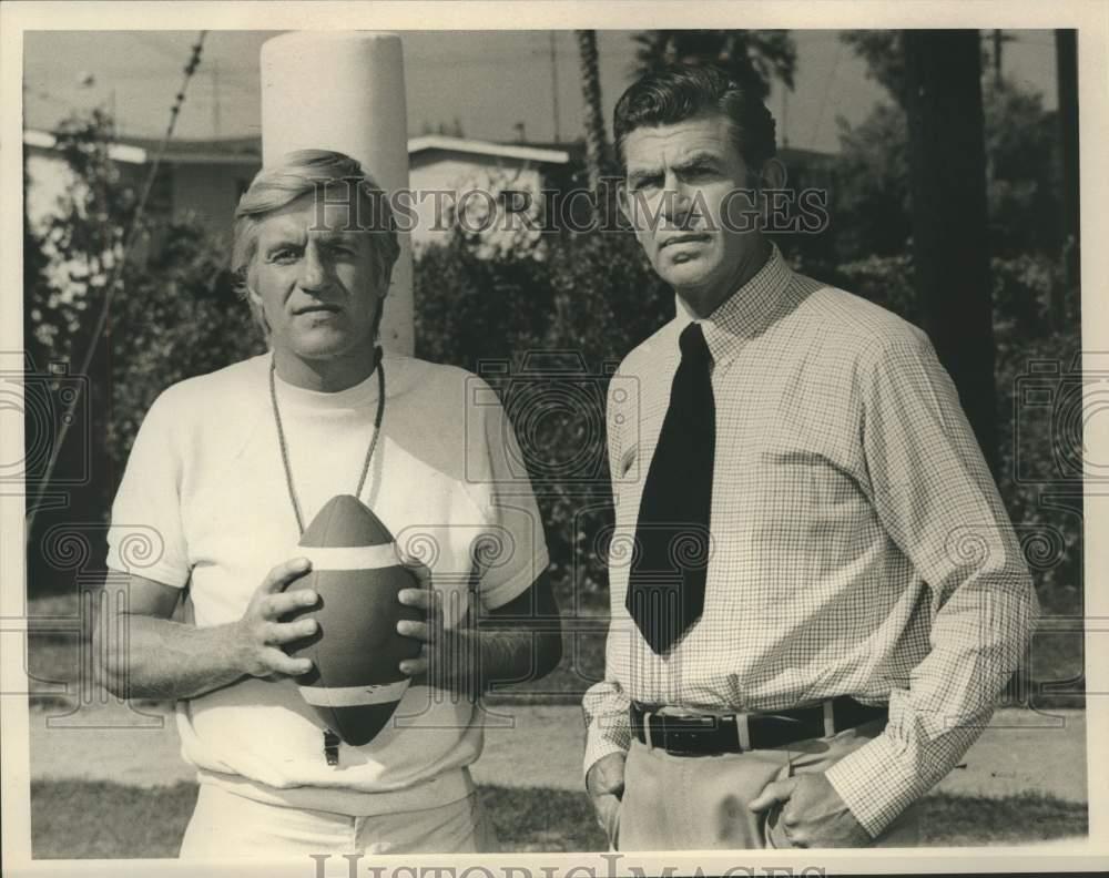 1970 Press Photo Jerry Van Dyke & Andy Griffith Co-Star in "Headmaster ...