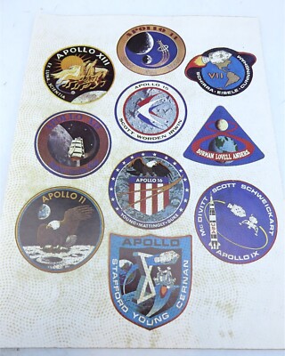 Vintage Apollo 7 thru Apollo 16 Self-Adhesive Decal Stickers | eBay