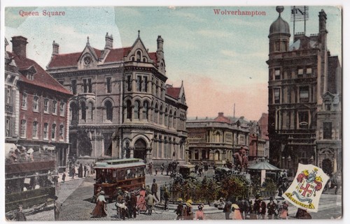 Queen Square, Wolverhampton PPC, 1906 PMK to Mr Daubrey, Lifford Hall ...
