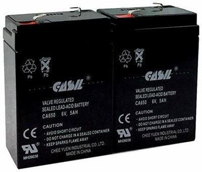 2 Pack Casil 6v 5ah 4.5ah 4ah DJW6-4.5 HC102 6600004 8600004 Battery ...