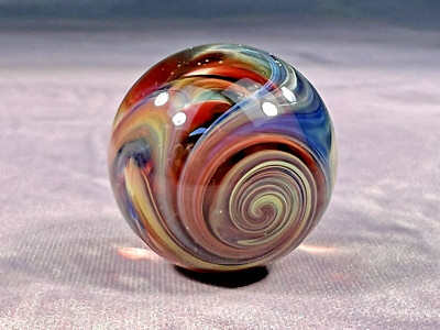NEW! BOOMWIRE .87" ART GLASS MARBLE LAMPWORK BORO "EARLY RUN" AMAZING ...
