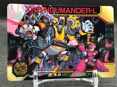 MEGA MAN X MEGA MISSION CARD DASS TCG CAPCOM BANDAI 1995 JAPAN Rare No ...