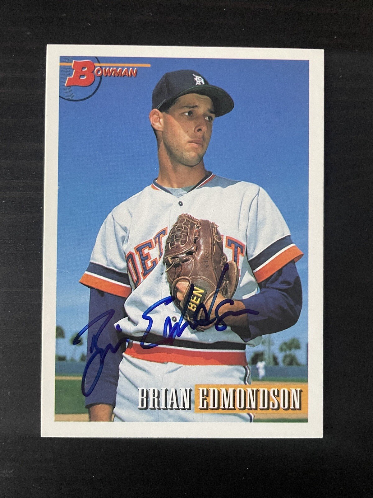 1993 Bowman #291 Brian Edmondson Detroit Tigers Signed Card Autographed ...