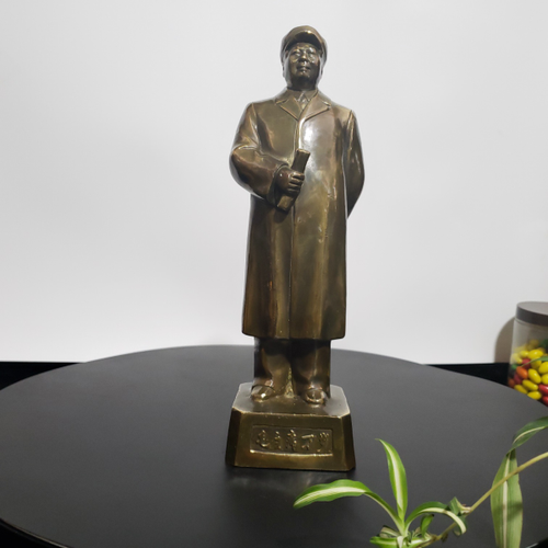 1228g Ancient Chinese Handcrafted Brass Exquisite famous person statues ...