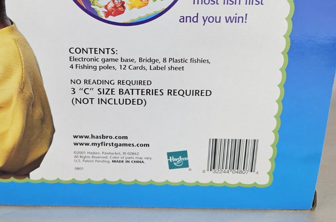 Milton Bradley Fishin Around Motorized Musical Fish Catching Game 2001 ...