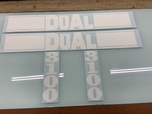 Aftermarket Dual 3100 Loader Replacement Decals White Vinyl Decals | eBay
