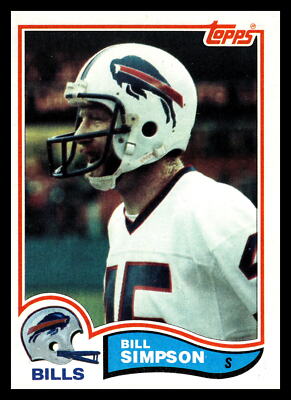 1982 Topps #34 Bill Simpson Buffalo Bills Football Card EX/NM | eBay