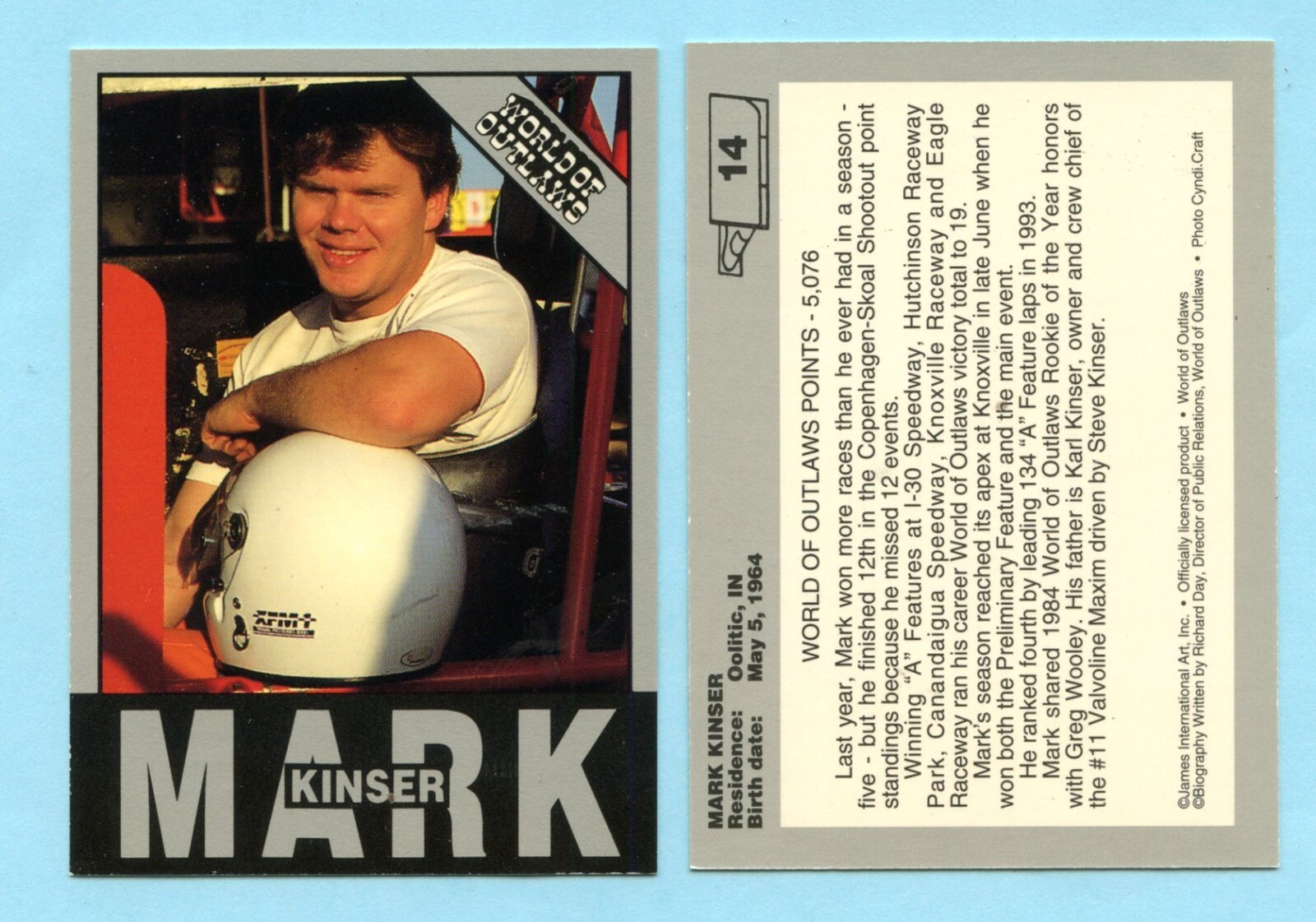 1994 World of Outlaws - World of Outlaws Points 5,076 - Mark Kinser - 14 | eBay