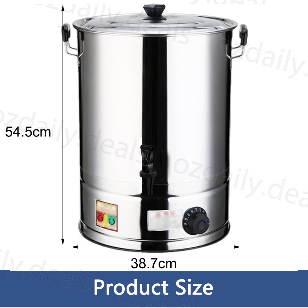 60L Commercial Electric Hot Water Urn Stainless Concealed Boiler Tea ...