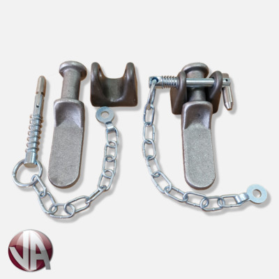 2 x Heavy Duty Tailboard Drop Side Forket Lug Spring Loaded Sword Pin ...