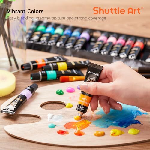 Shuttle Art Acrylic Paint Set, 30 x12ml Tubes Artist Quality Assorted ...