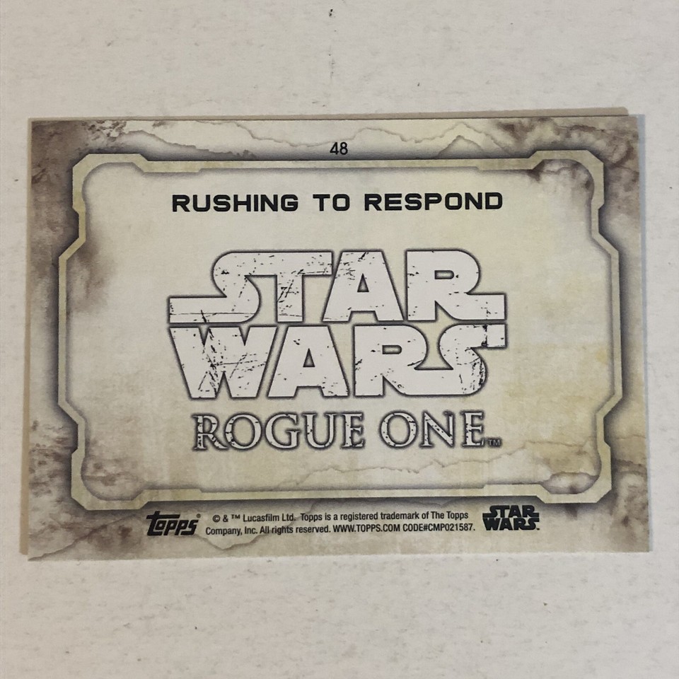 Rogue One Trading Card Star Wars #48 Rushing To Respond | eBay
