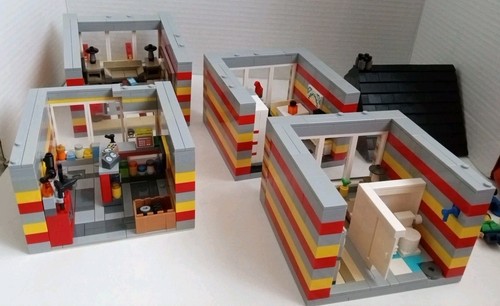 Lego Bicycle Shop & Apartment Modular One Of A Kind Creation with ...