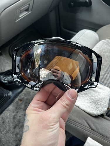 Oakley Splice Ski Goggles Jet Black Frame Persimmon Lens Great ...