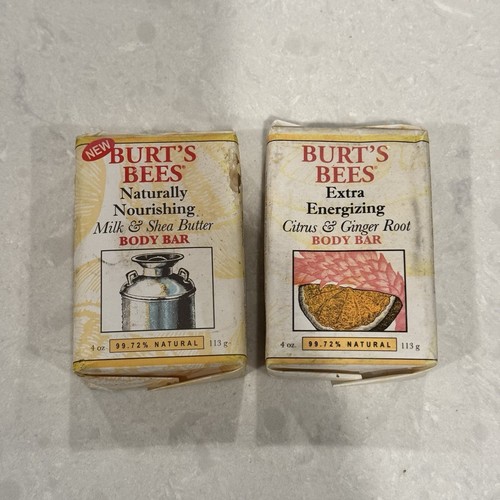 Burt’s Bees Extra Energizing CITRUS & GINGER ROOT Body Bar 4 oz. 99.9 % ...