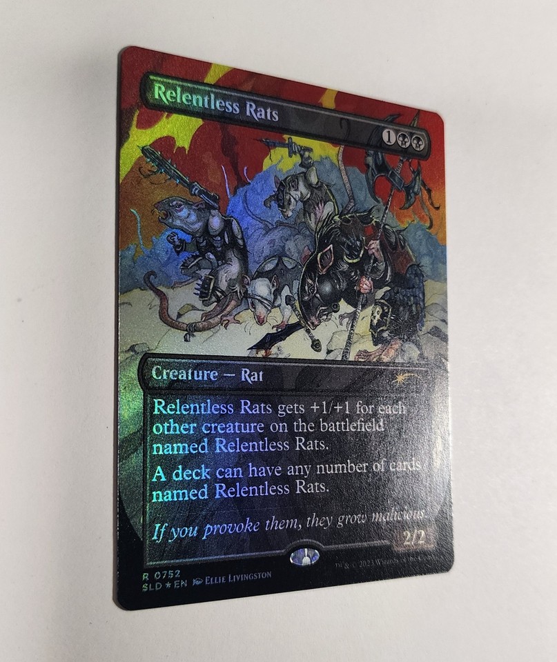 MTG - Relentless Rats - Foil - SLD 0752 - Secret Lair Rare Magic the ...