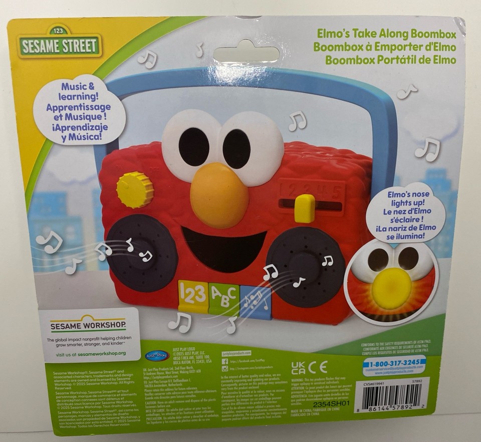 Elmo Sesame Street Talking Boombox Play Radio Kids Toy New & Sealed | eBay