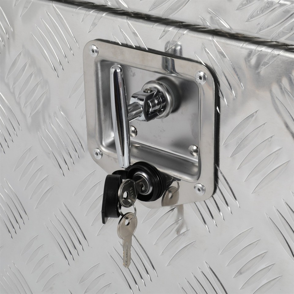 Aluminum Storage Tool Box 30"x 18"x18" w/2x Chain for Truck Garage Home ...