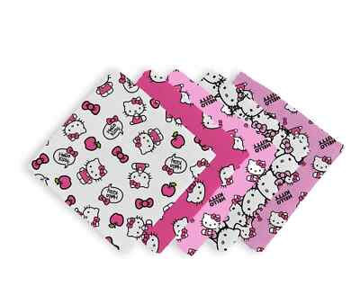 Hello Kitty fat quarters, 5 different prints, cute and fun. | eBay
