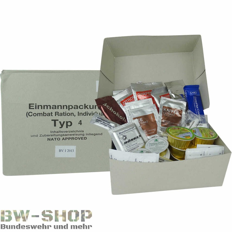 ORIGINAL BUNDESWEHR EPA BW EINMANNPACKUNG ESSEN RATION OUTDOOR MENÜ ...