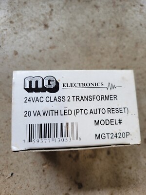 MG ELECTRONICS MGT2420 CLASS 2 TRANSFORMER 24VAC 20VA | eBay