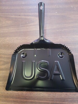 HEAVY DUTY COMMERCIAL METAL HAND HELD DUST PAN, BLACK, HEAVY DUTY ((USA ...