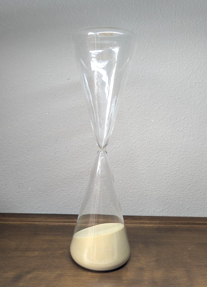 Mid Century Modern Blown Glass Cone Hourglass 2HR Timer Sand MOD ...