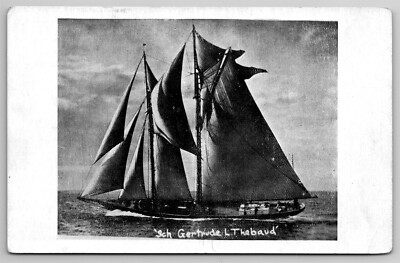 Fishing Schooner Gertrude L Thebaud Print From Real Photo Postcard 1938 ...