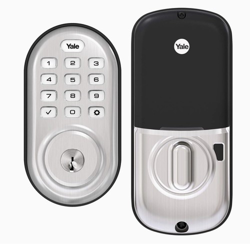 Yale Wi-Fi/BLE Assure Lock Push Button Deadbolt, Satin Nickel: YRD216 ...