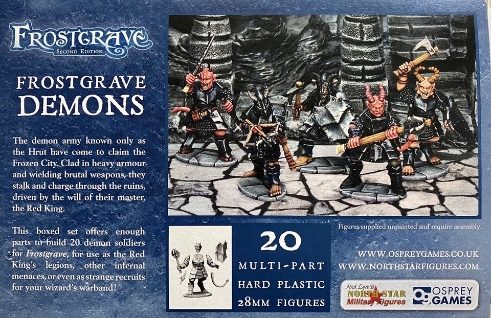 Frostgrave Demons 28mm New • One Sprue • 5 Miniatures • Osprey ...