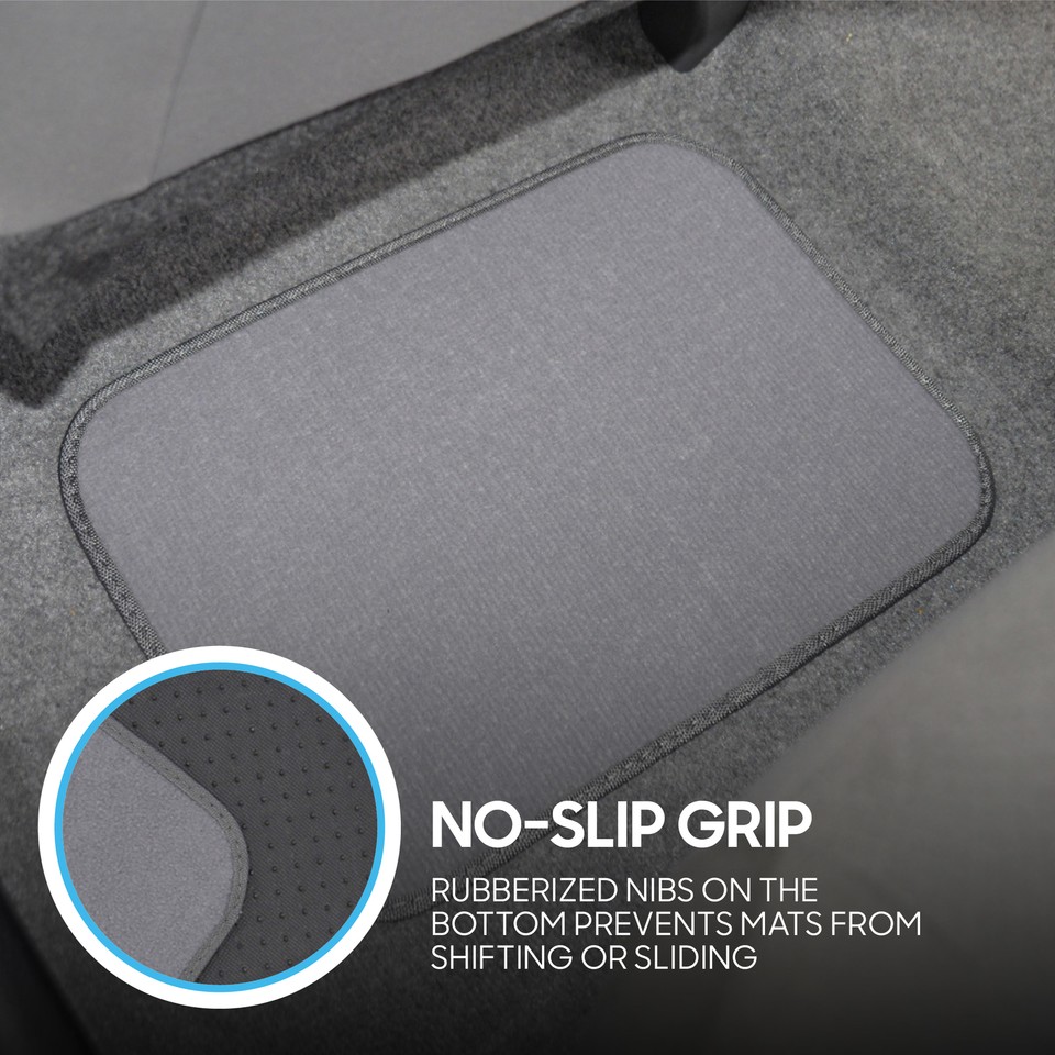 Car Carpet Floor Mats 4 Piece Vinyl Heel Pad Rug for Sedan & SUV Car ...