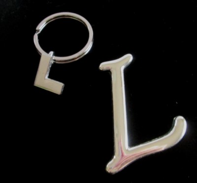 Intial Letter L Pin Brooch & Key Ring "L" Silvertone TWO PIECES | eBay