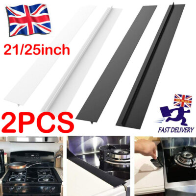 2X Silicone Kitchen Seals Gap Filler Stove Counter Cover for Cooker ...