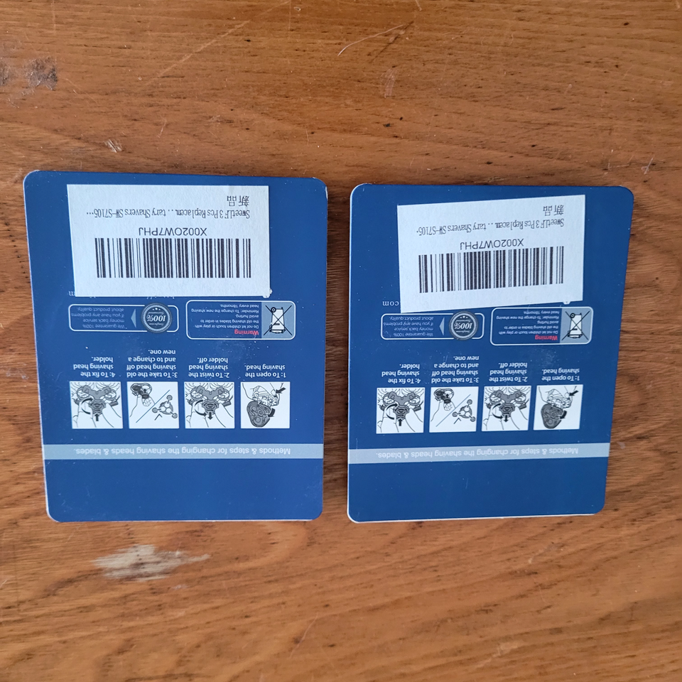 2 x 3PCS Sweetlf Replacement Blades for SweetLF Electric Razor for Men ...