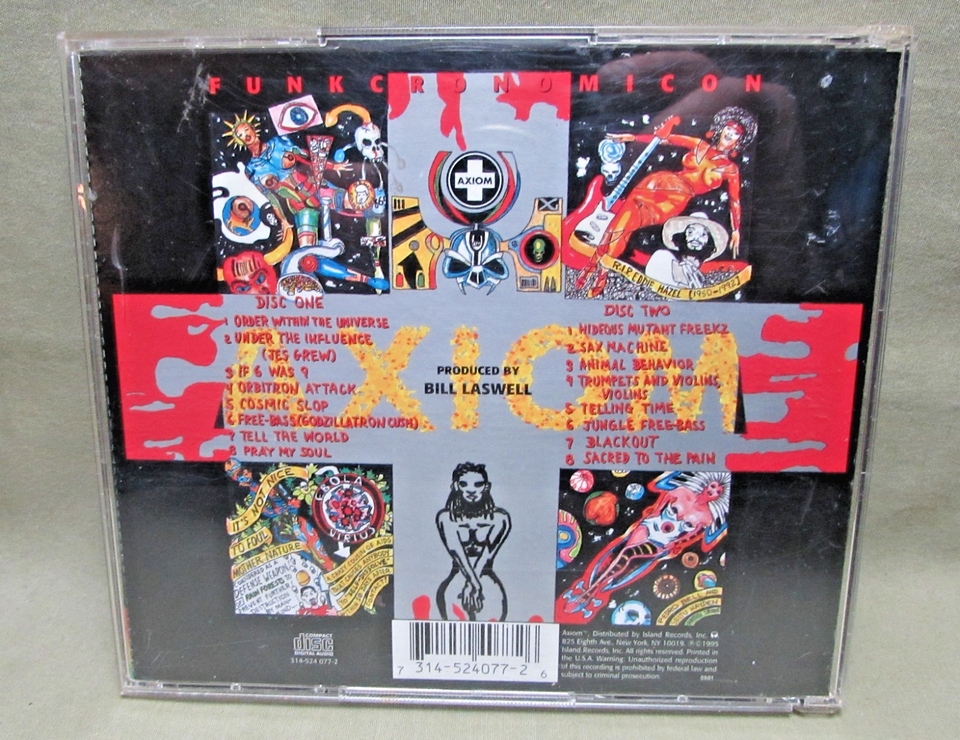 AXIOM FUNK FUNKCRONOMICON 2 CD Set 1995 Buckethead Bootsy Collins Bill ...