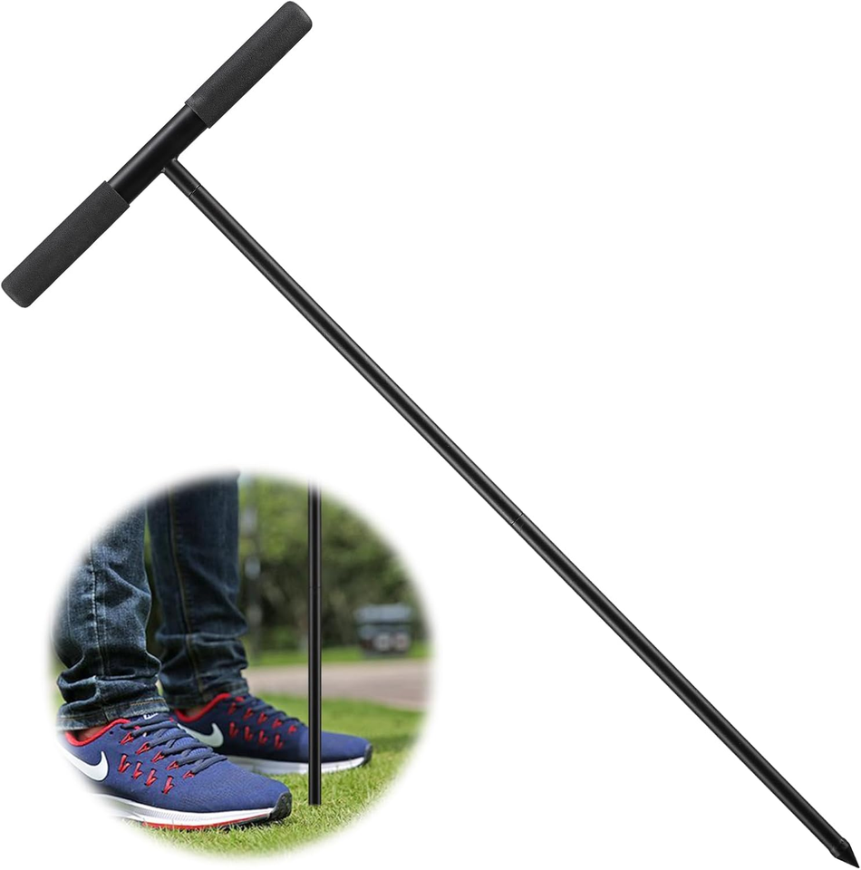 Soil Probe Rod, 48 Inch Metal Septic Tank Locator Tool, Ground Probe ...