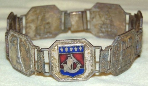 VINTAGE VICTORIAN ANTIQUE SILVER TONE PARIS BRACELET | eBay