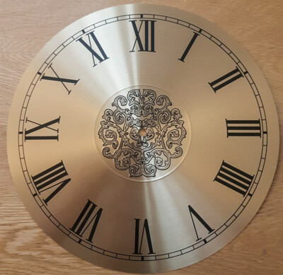 NEW - 13.5 Inch Clock Dial Face - Gold / Brass Finish 340mm - Roman Num ...