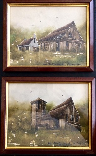 EXQUISITE ART SET 2 SIGNED LANDSCAPE WATERCOLORS BY FAMOUS JEAN ...
