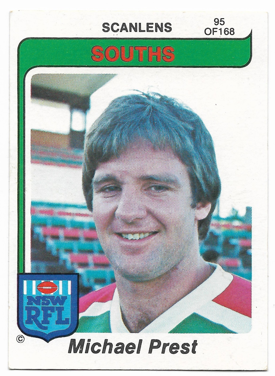 1980 NSW RFL Scanlens (95) Michael PREST Souths : Near Mint : | eBay ...